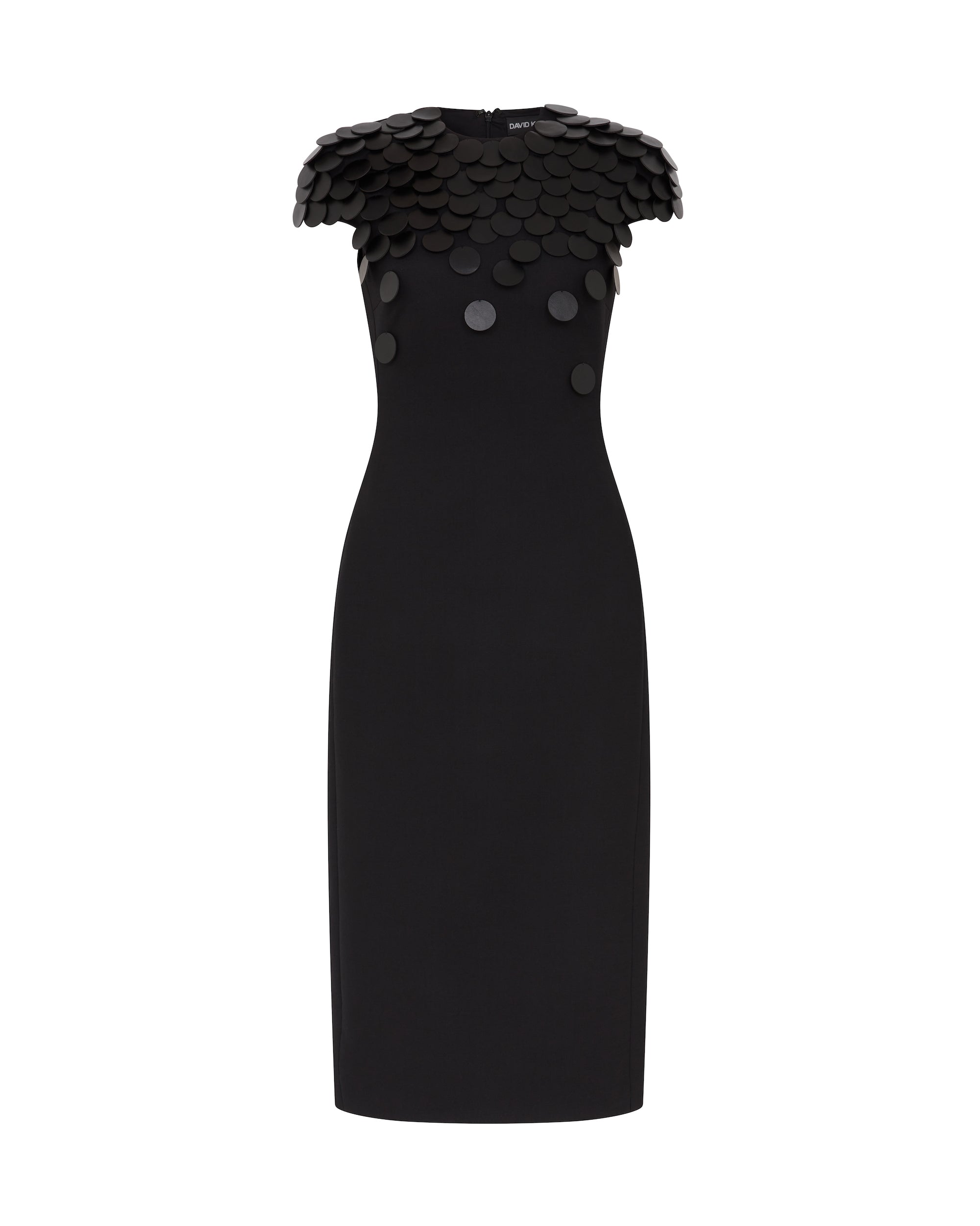 GRADIENT FAUX LEATHER DISC MIDI DRESS – David Koma